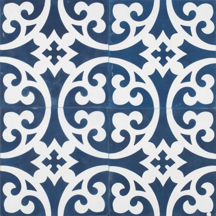 Navy Mustard Clover - Jatana Interiors